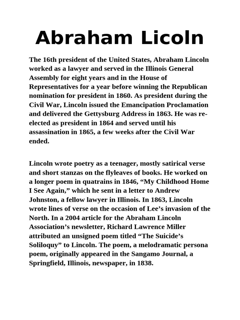 Abraham Licoln 2 | PDF