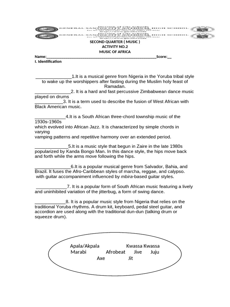 African Music Genres and Instruments Guide | PDF