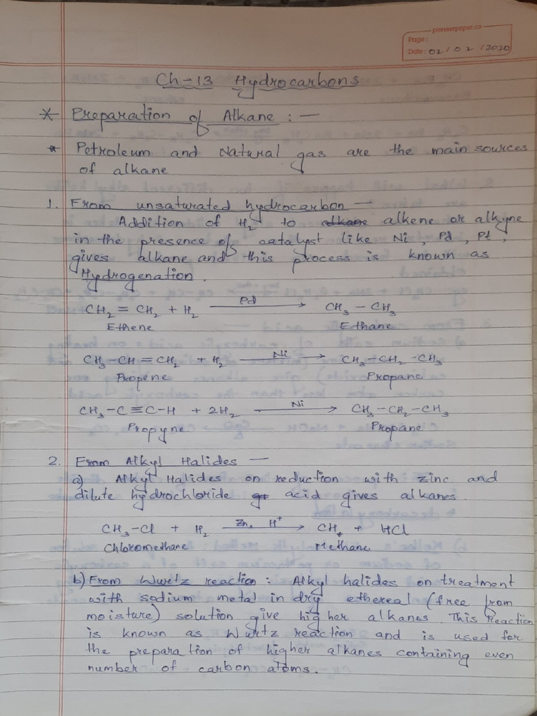 Hydrocarbon Notes | PDF