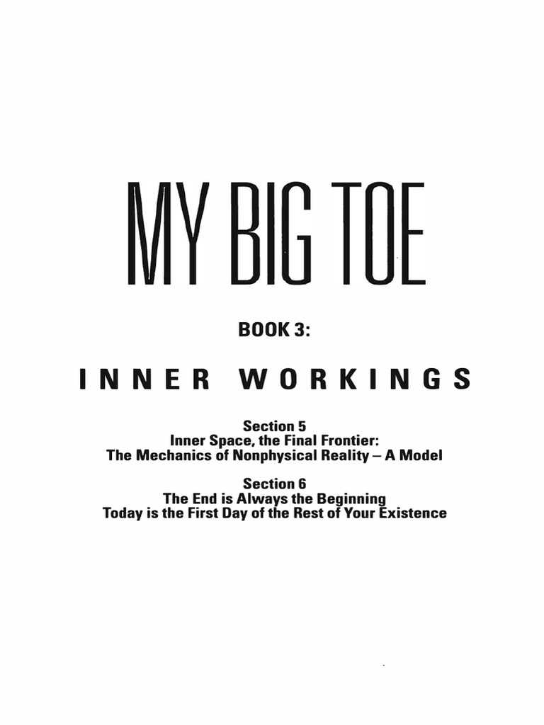 My Big Toe - Book 3 - Inner Workings - Tom Campbell | PDF | Reality ...