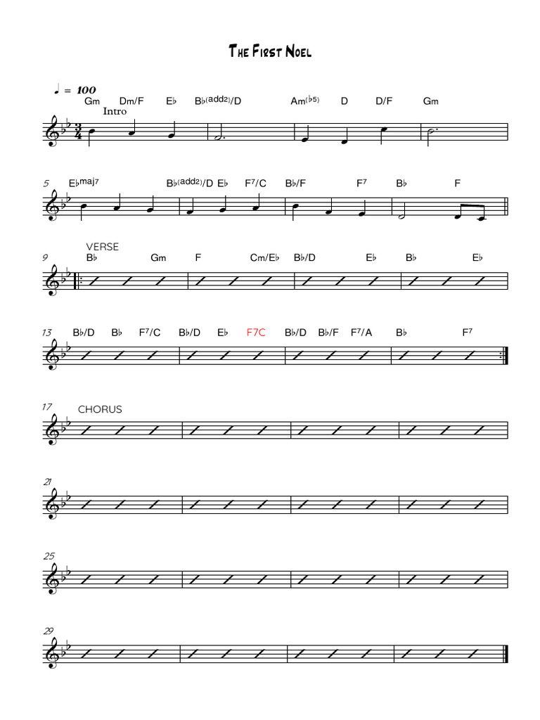 The First Noel - Leadsheet | PDF