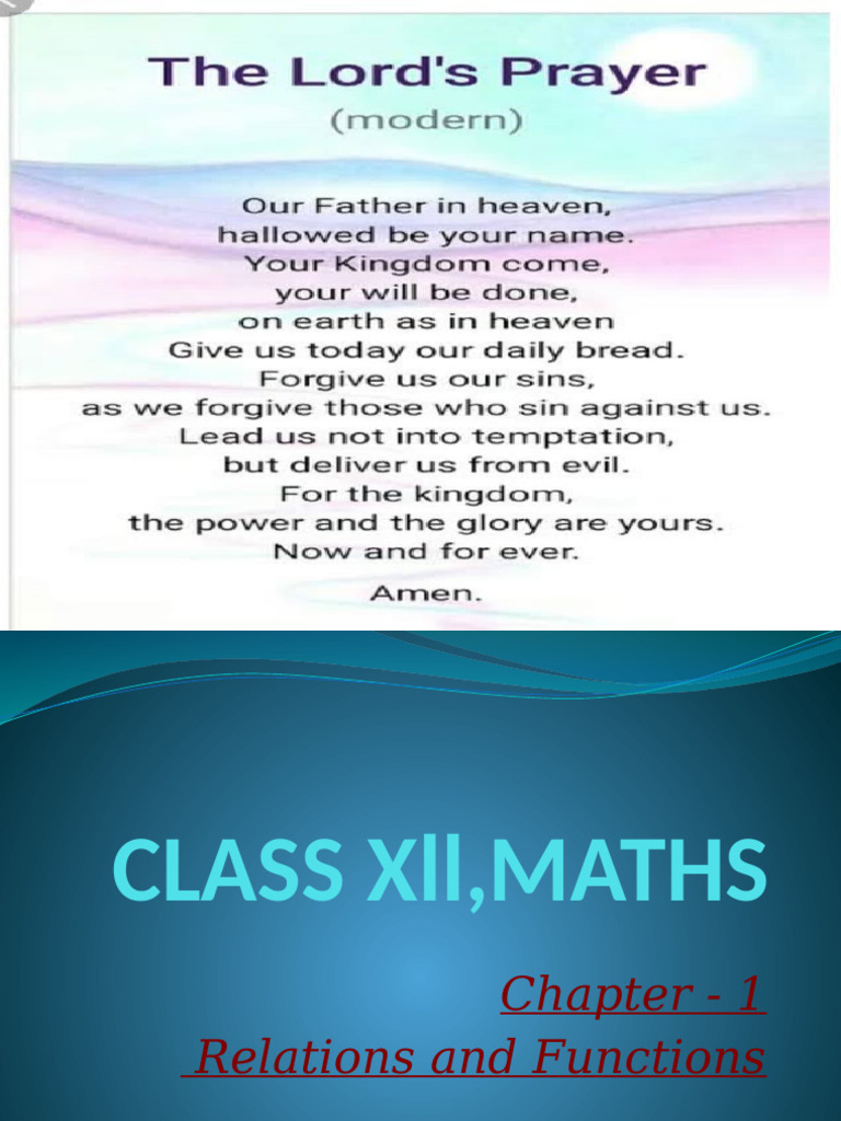 Class 12 Chapter 1 Relations and Functions | PDF