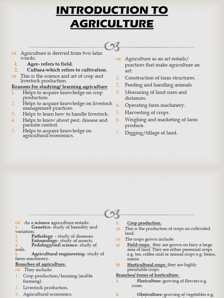 Introduction to Agriculture Basics | PDF | Agriculture | Organic Farming