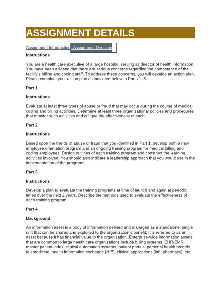 Plan Unit 9 Assignment (1) | PDF | Electronic Health Record | Health Care