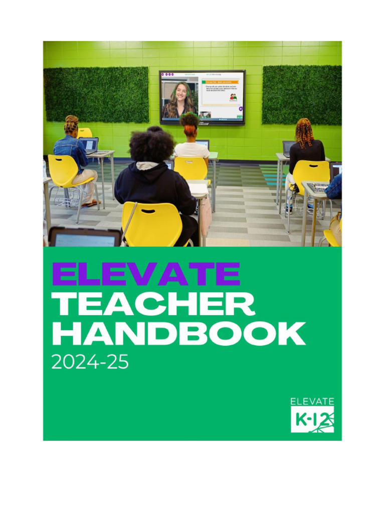 2024-25 Elevate Teacher Handbook - June 2024 | PDF | Teachers | Curriculum