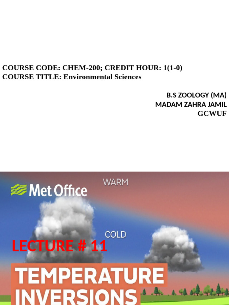Types and Effects of Temperature Inversion | PDF | Atmosphere Of Earth ...