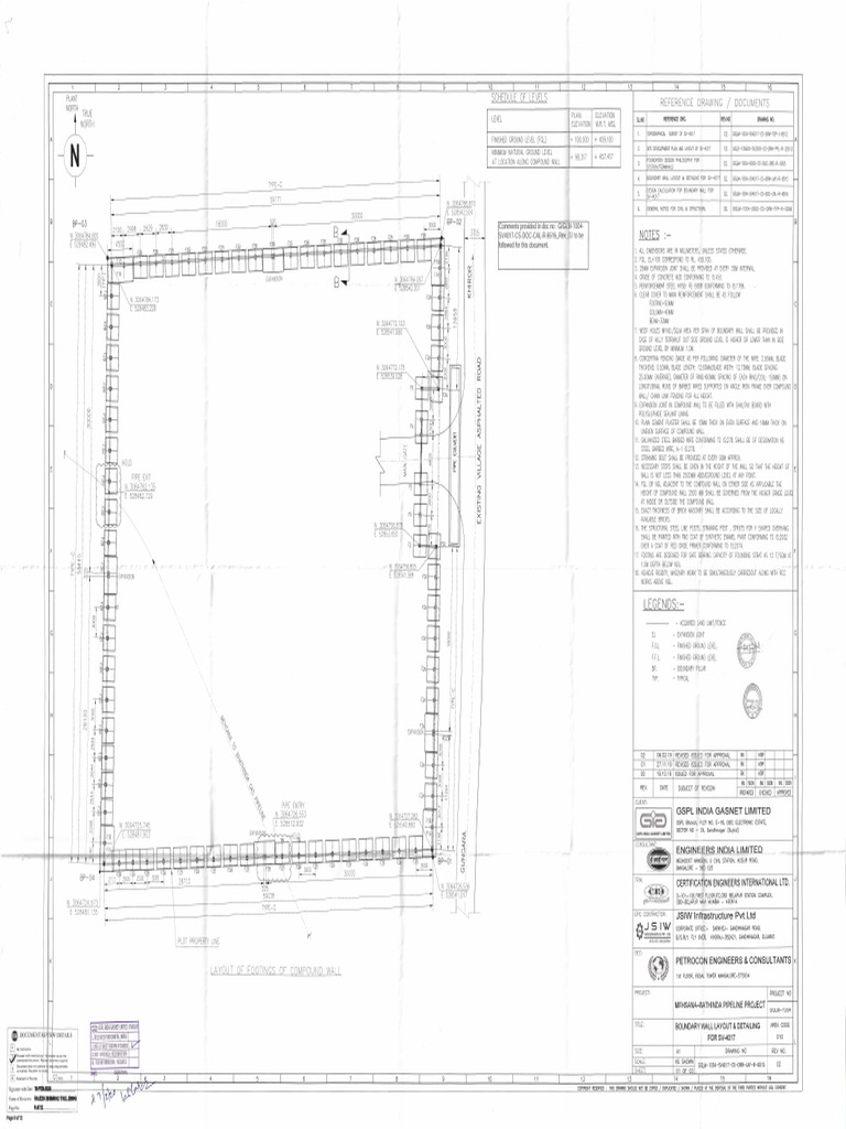 Giglm-1004-Sv4017-Cs-Drw-Lay-R-8515 Boundary Wall Layout & Detailing ...