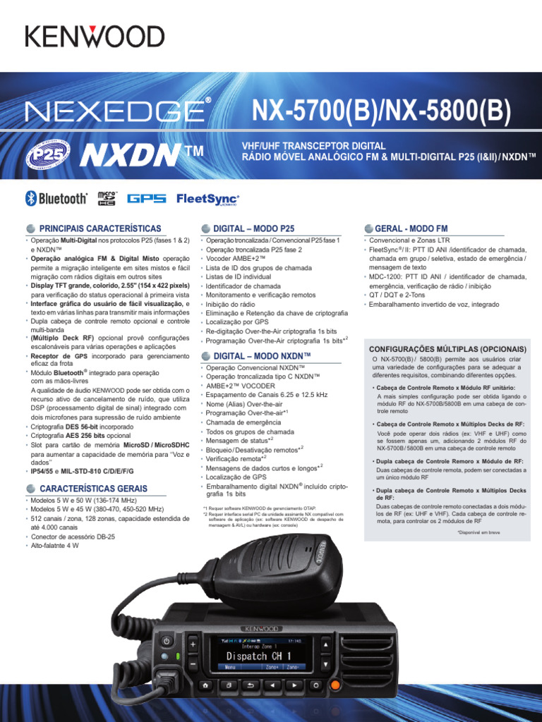 Catálogo NX 5700 5800B Português | PDF | Rádio | Criptografia
