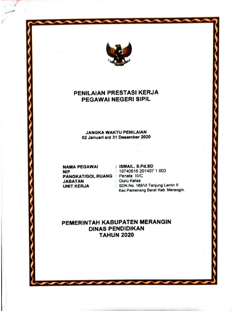 SKP 2020 ISMAIL, S.Pd-dikompresi | PDF