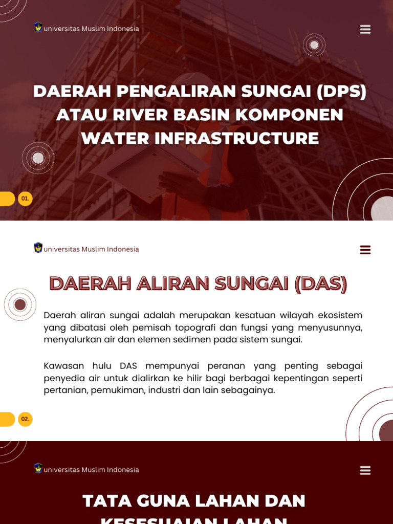 DPS Atau River Basin Komponen Water Infrastruktur | PDF