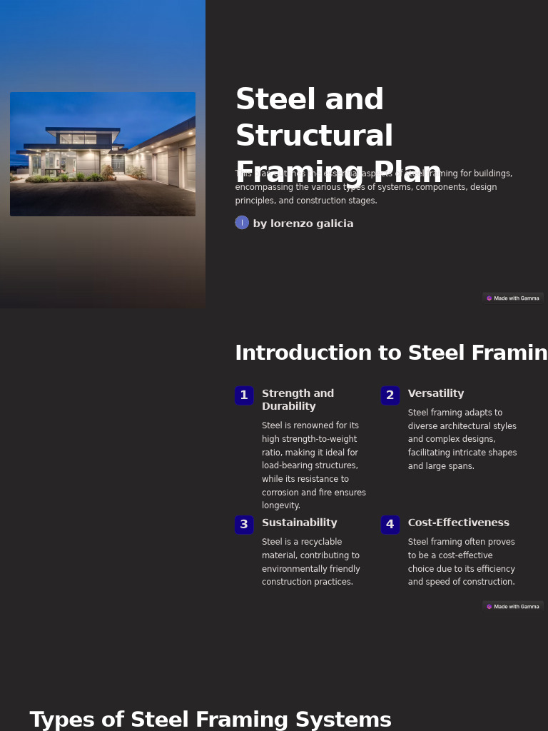 Steel and Structural Framing Plan | PDF | Beam (Structure) | Framing (Construction)