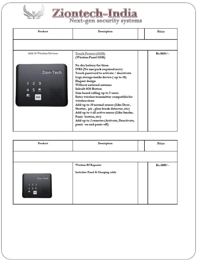 Printout - X-Generation Device Rate Chart | PDF | Wireless | Relay