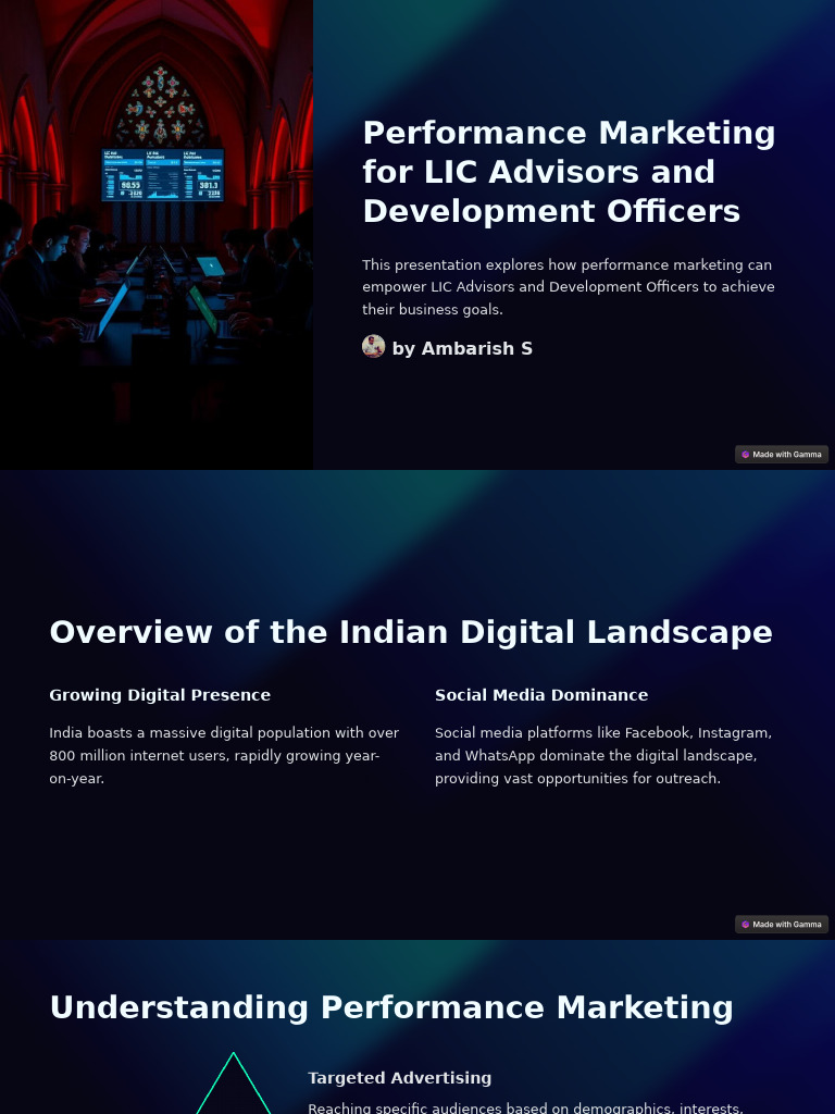 Performance Marketing For LIC Advisors and Development Officers | PDF ...