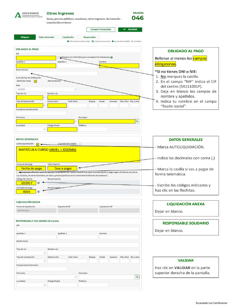 Instrucciones 046 | PDF