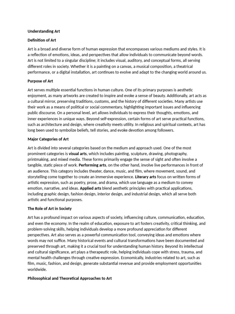 Understanding Art | PDF | The Arts | Aesthetics