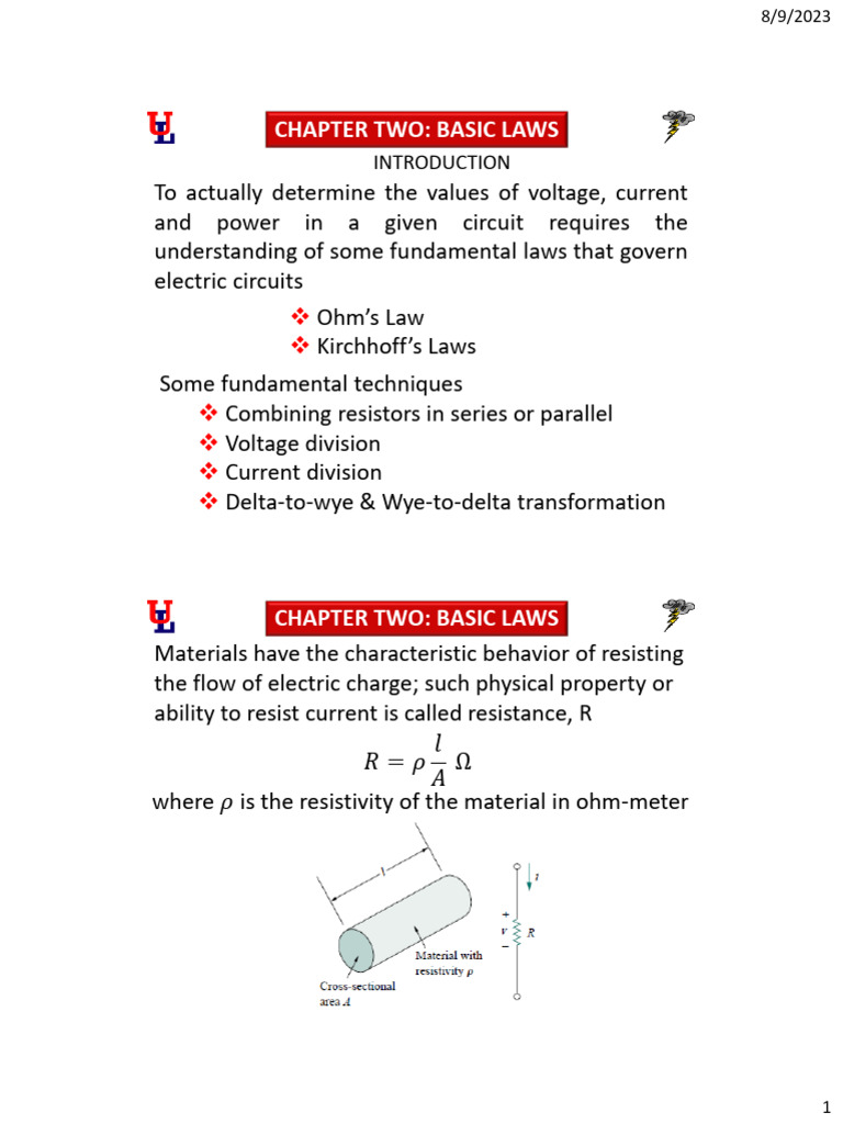 2 EENG 211 Chapter 2 2023 | PDF | Series And Parallel Circuits | Computer Engineering