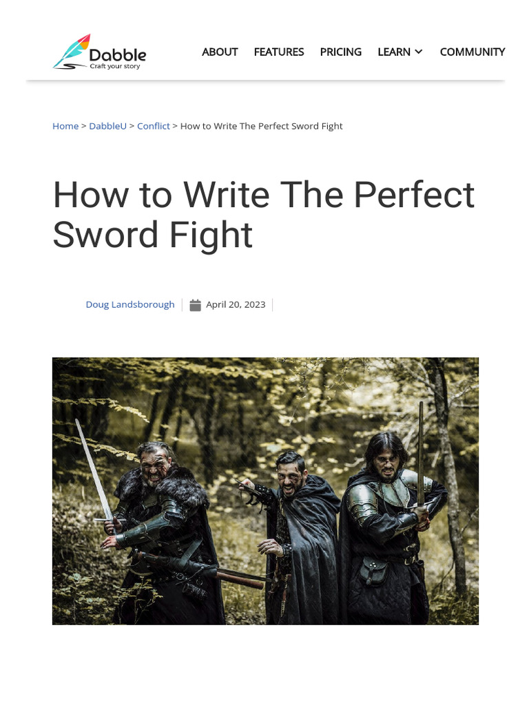 Mastering Sword Fight Scenes | PDF | Sword | Swordsmanship