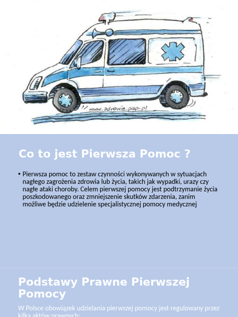 Prezentacja Pierwsza Pomoc | PDF