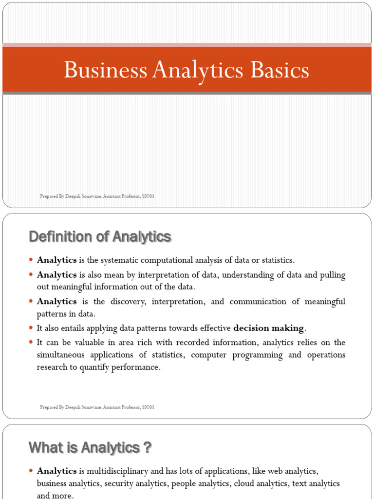 Chapter 1- Business Analytics Basics | PDF | Analytics | Byte