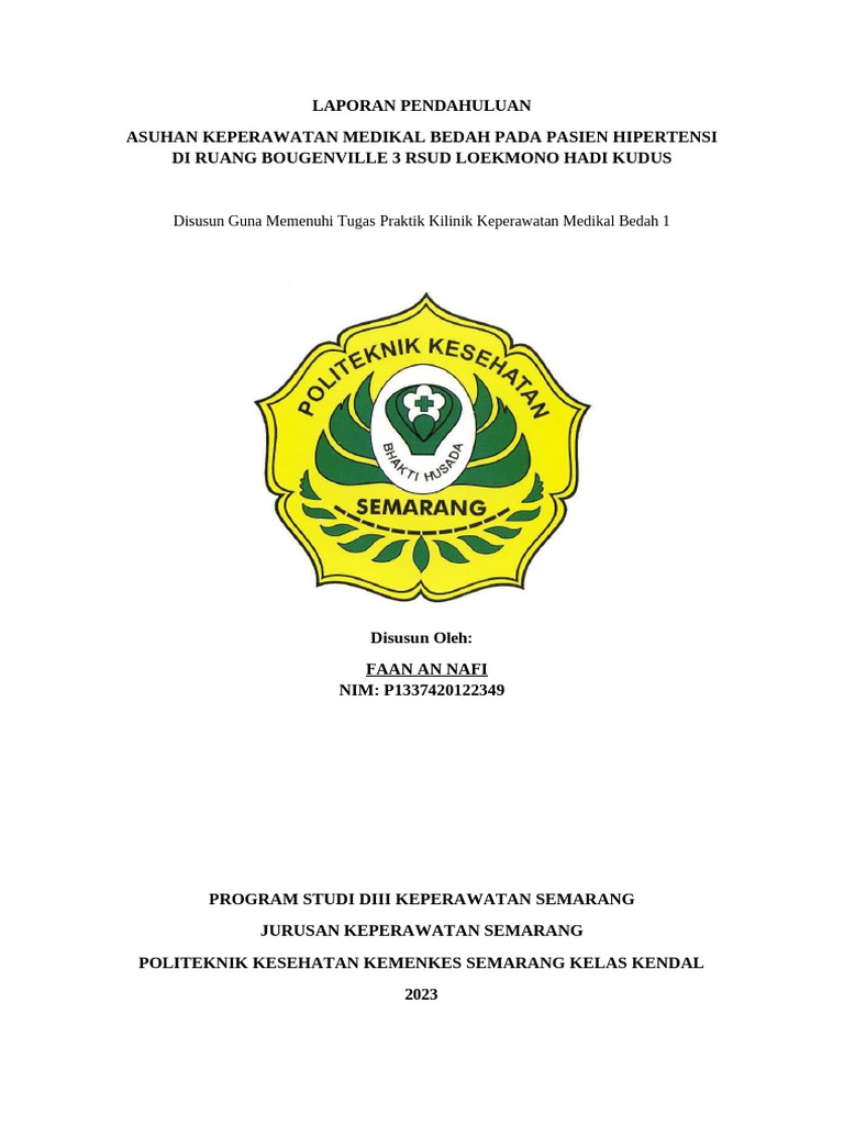 Laporan Pendahuluan KMB I Kajen | PDF