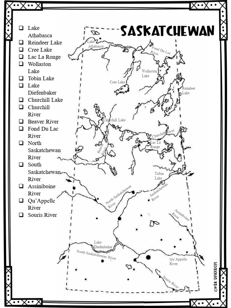 Major Lakes and Rivers of Saskatchewan | PDF