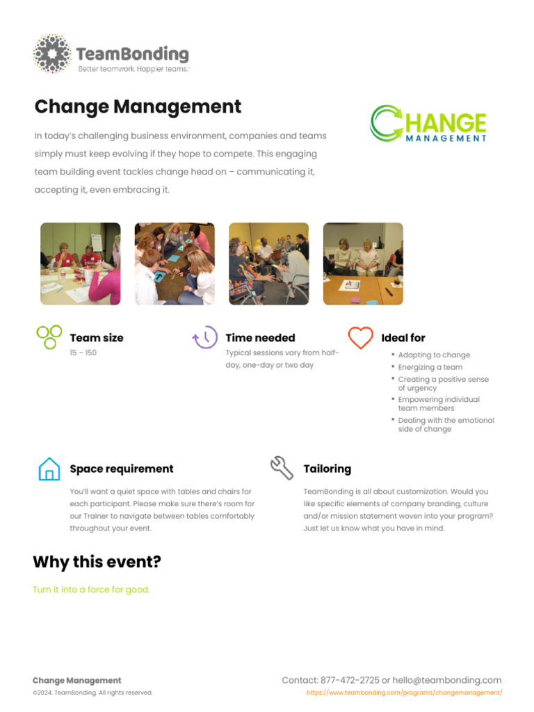 Change Management TeamBonding | PDF