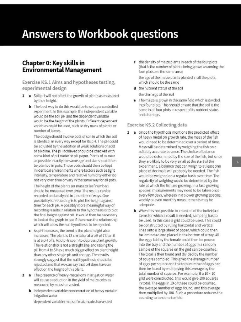 Workbook Answers | PDF