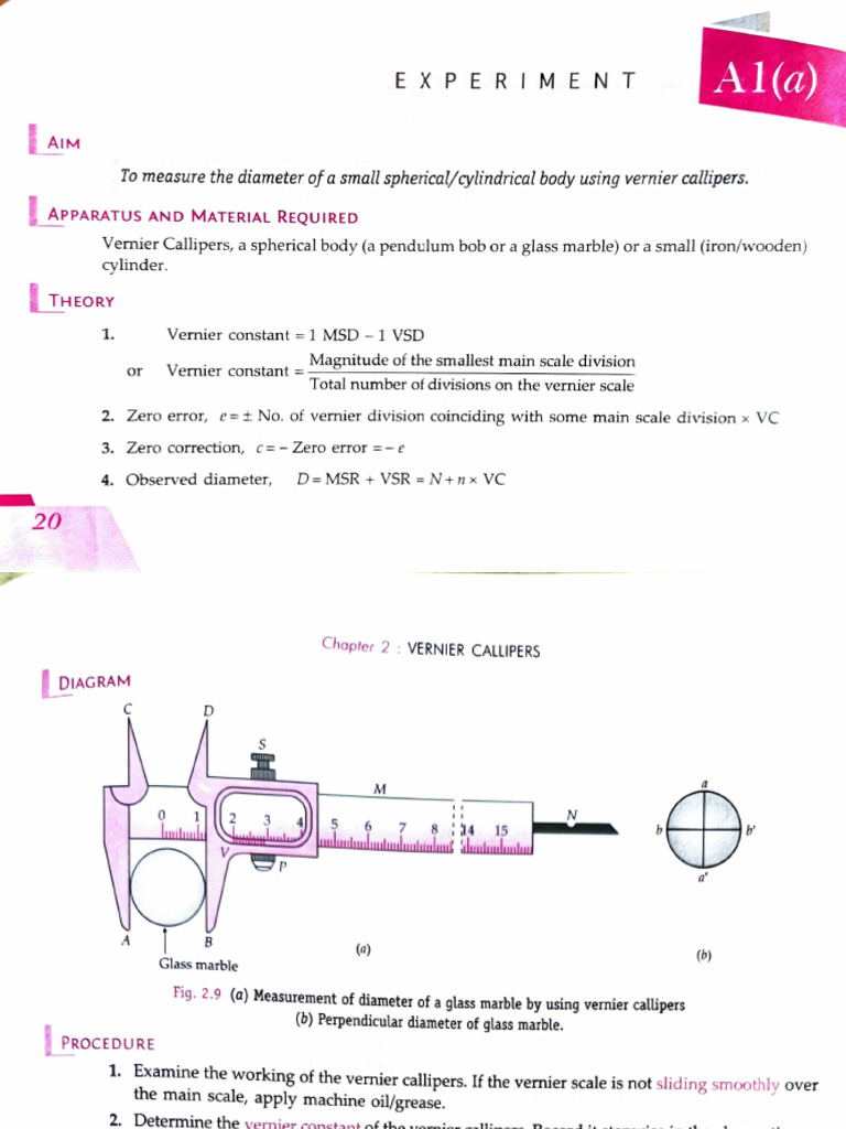 11 Experiment 1&2 - Vernier Calipers | PDF