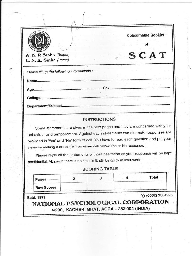Scat Revised | PDF