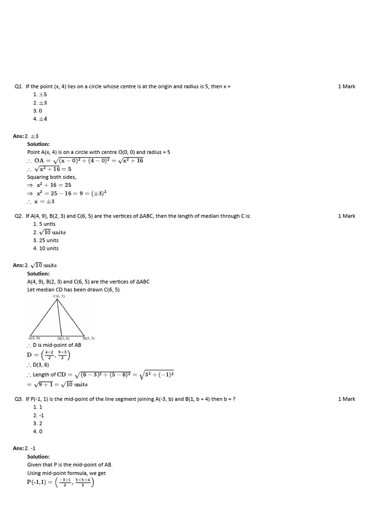Coordinate Geometry Pdf Euclidean Plane Geometry Triangle Geometry