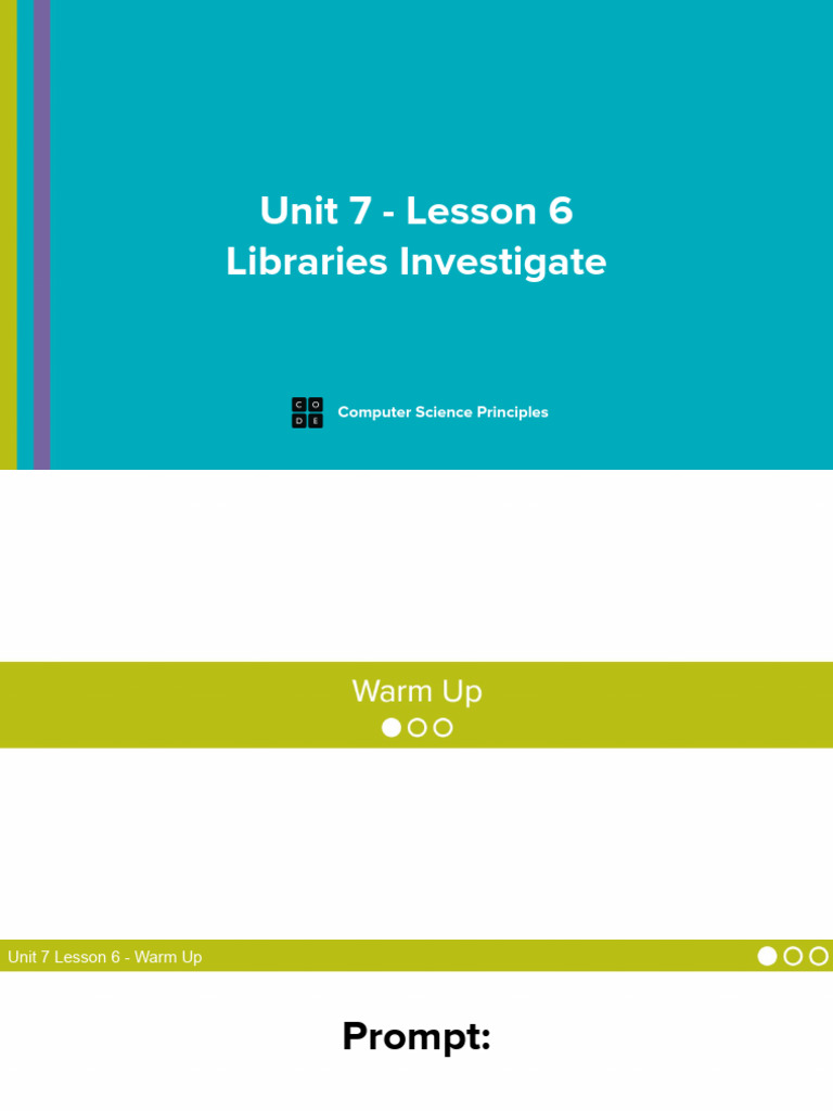 CSP_Parameters_Return_and_Libraries_-_Lesson_6_-_Libraries_Investigate | PDF | Parameter ...