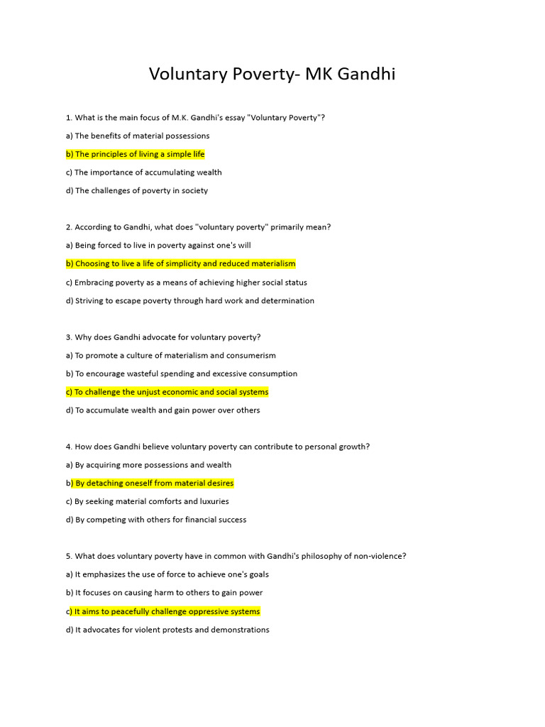 Voluntary Poverty (1) | PDF | Poverty | Poverty & Homelessness