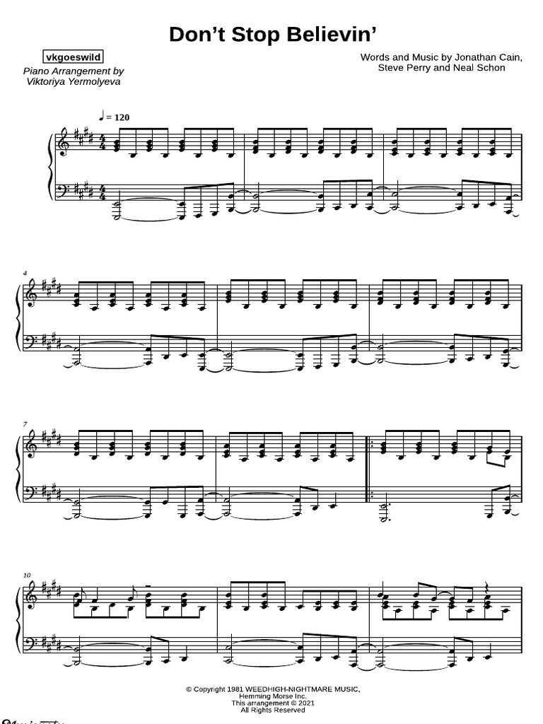 Journey - Dont Stop Believin1 | PDF