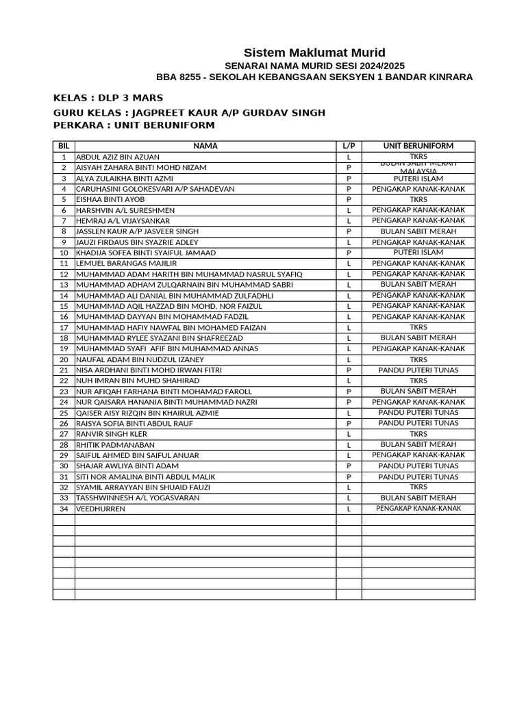 KOKU TAHUN 3 2024 | PDF