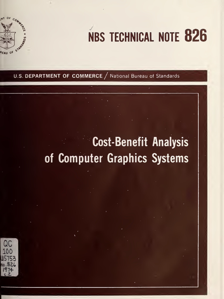 Nbs Technical Note 826 | PDF | Cost–Benefit Analysis | Computer Hardware