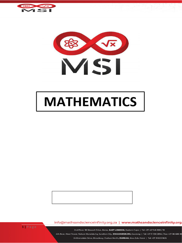 Grade 12 Math: Number Patterns | PDF | Sequence | Circle