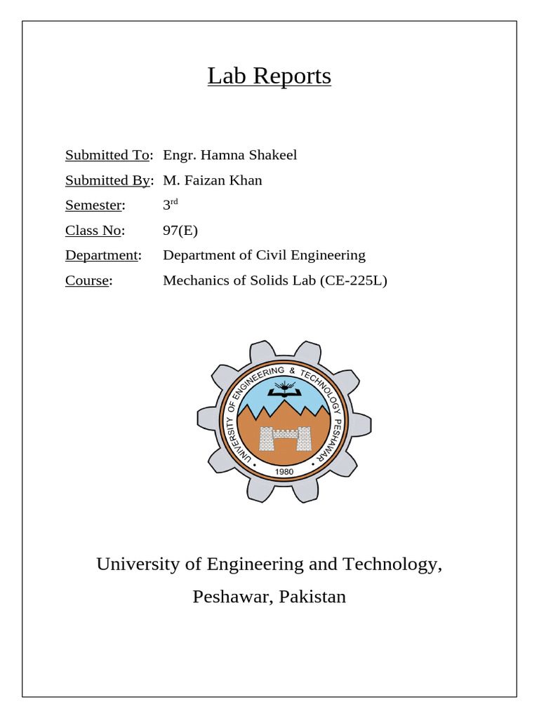 Complete MOS Lab Reports | PDF | Deformation (Engineering) | Strength ...