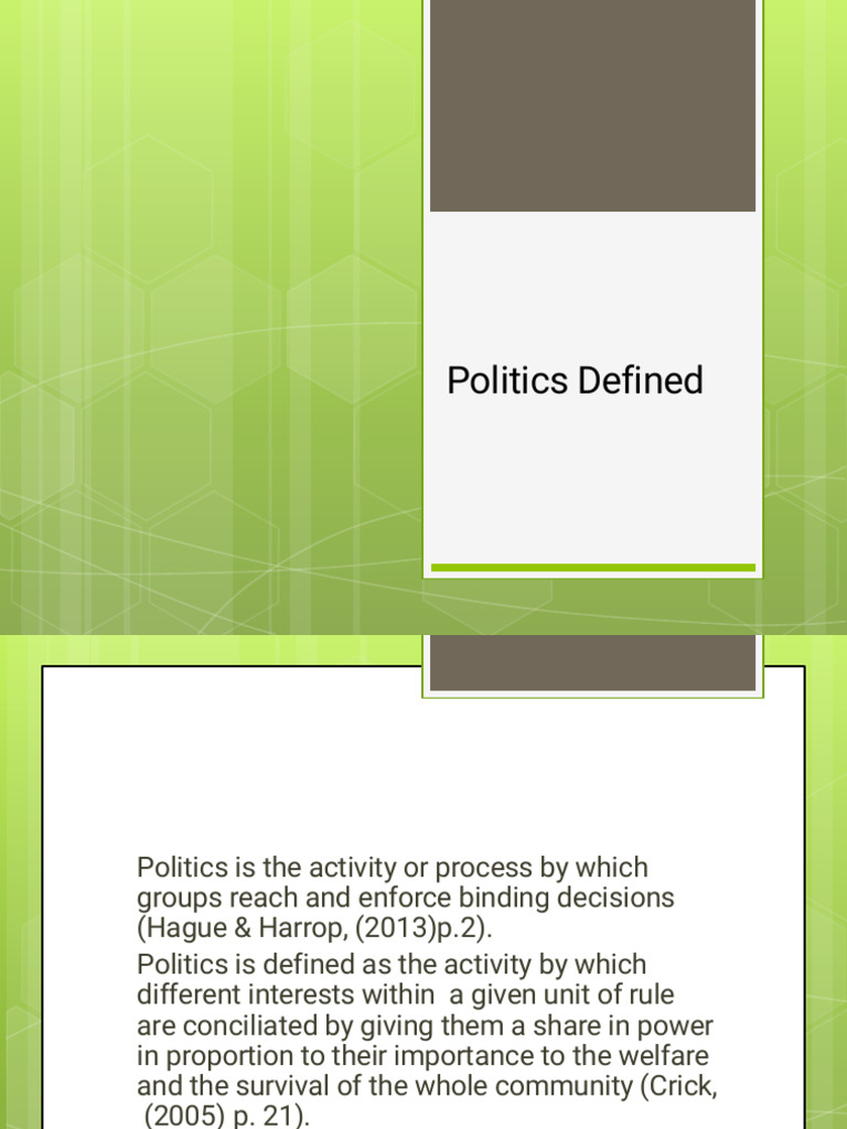 Understanding Politics: Definitions & Traditions | PDF | Liberal Arts ...