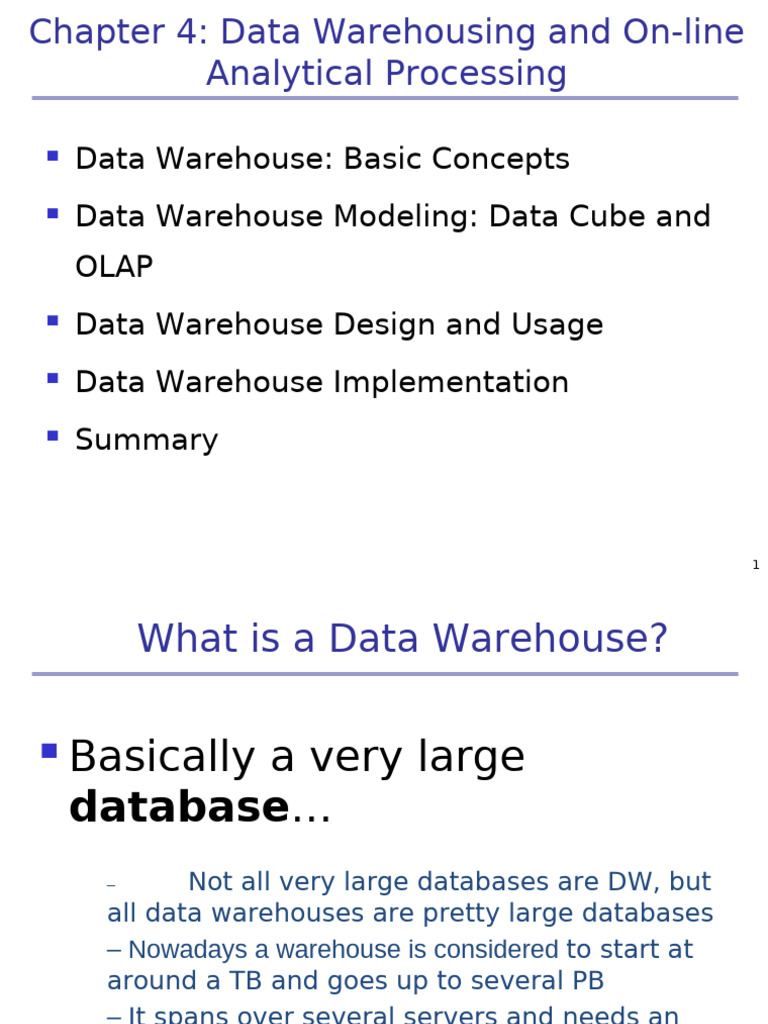 Chap3 PIEAS DCIS BSCIS DM 23 Topic 03 DWH OLAP | PDF | Data Warehouse | Data