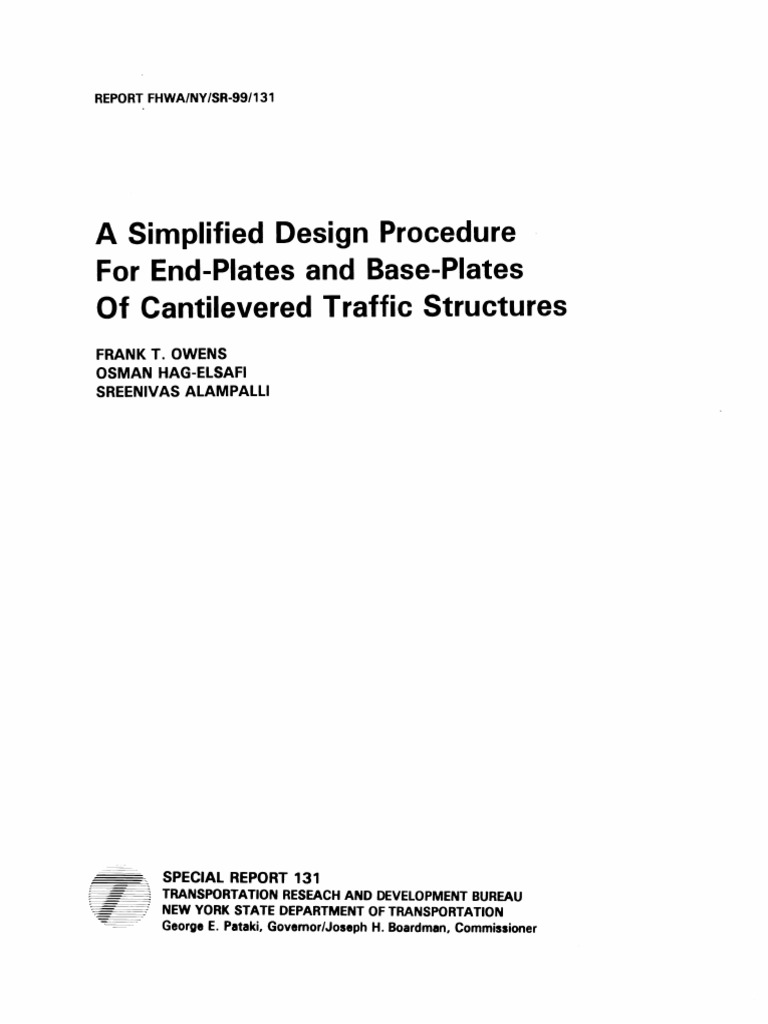 Base Design For Traffic Pole | PDF