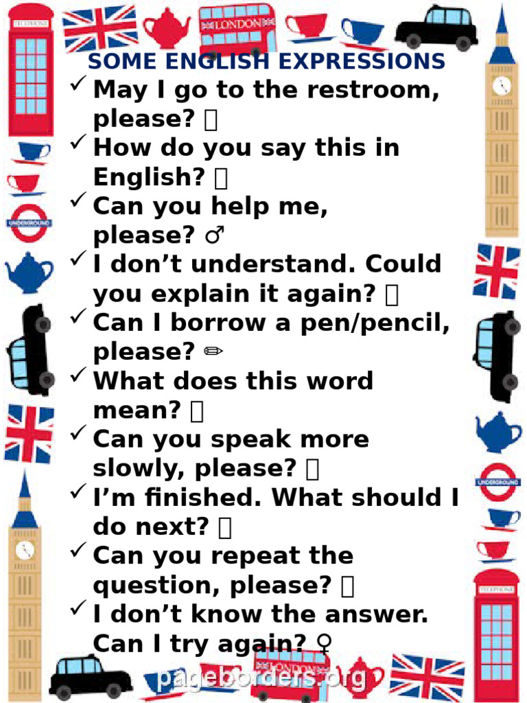 Some English Expressions | PDF