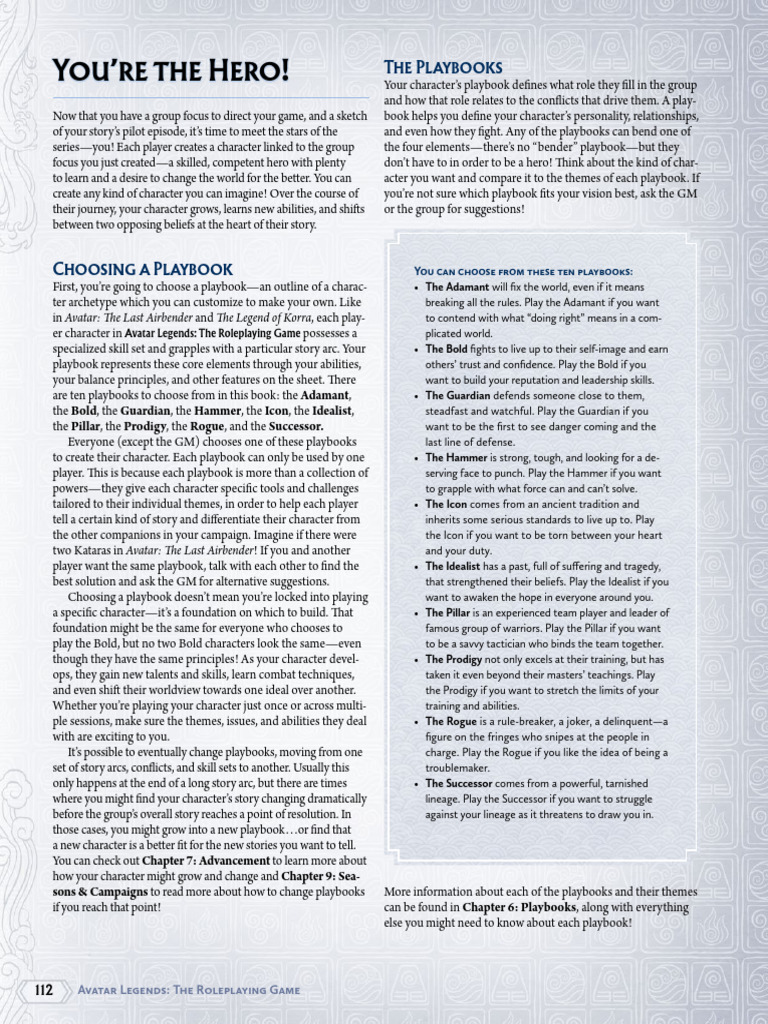Avatar Legends - Making Characters | PDF