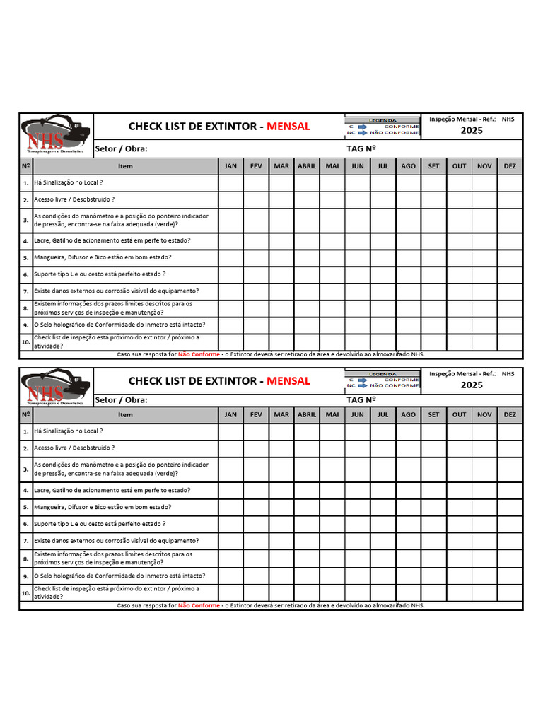 00 CHECK LIST EXTINTOR | PDF