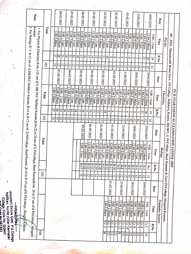 TIME TABLE | PDF