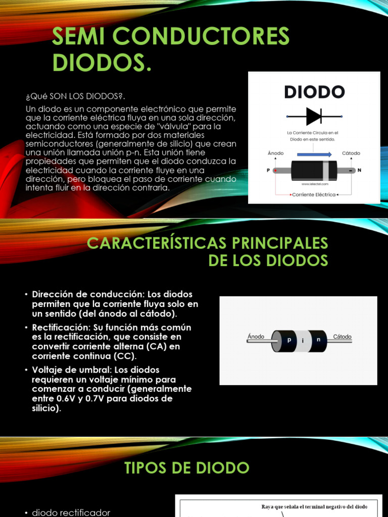 Exposicion de Diodos 01 SENATI 5 SEMESTRE | PDF | Diodo | Corriente eléctrica