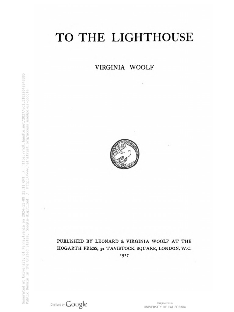 To the Lighthouse by Virginia Woolf | PDF | To The Lighthouse