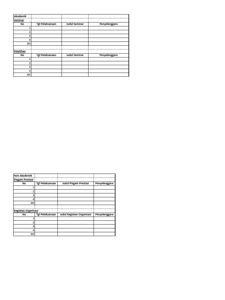 Form Isian Dokumen SKPI | PDF