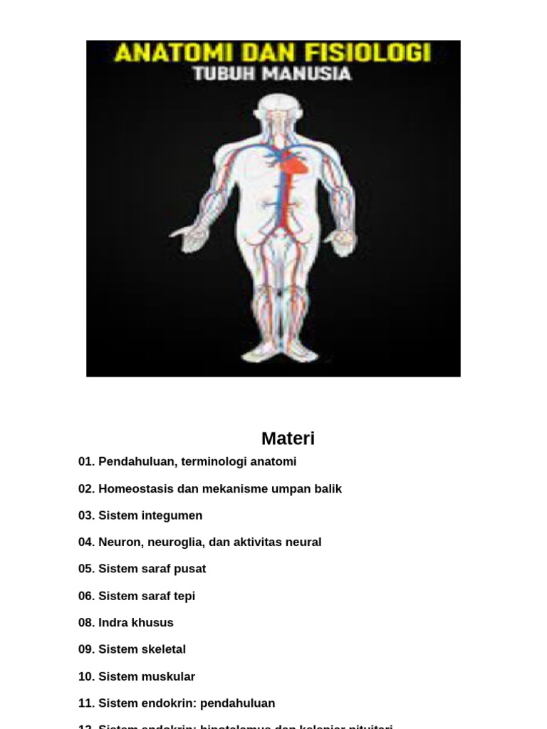 Anatomi Fisiologi Manusia Pertemuan 1 | PDF