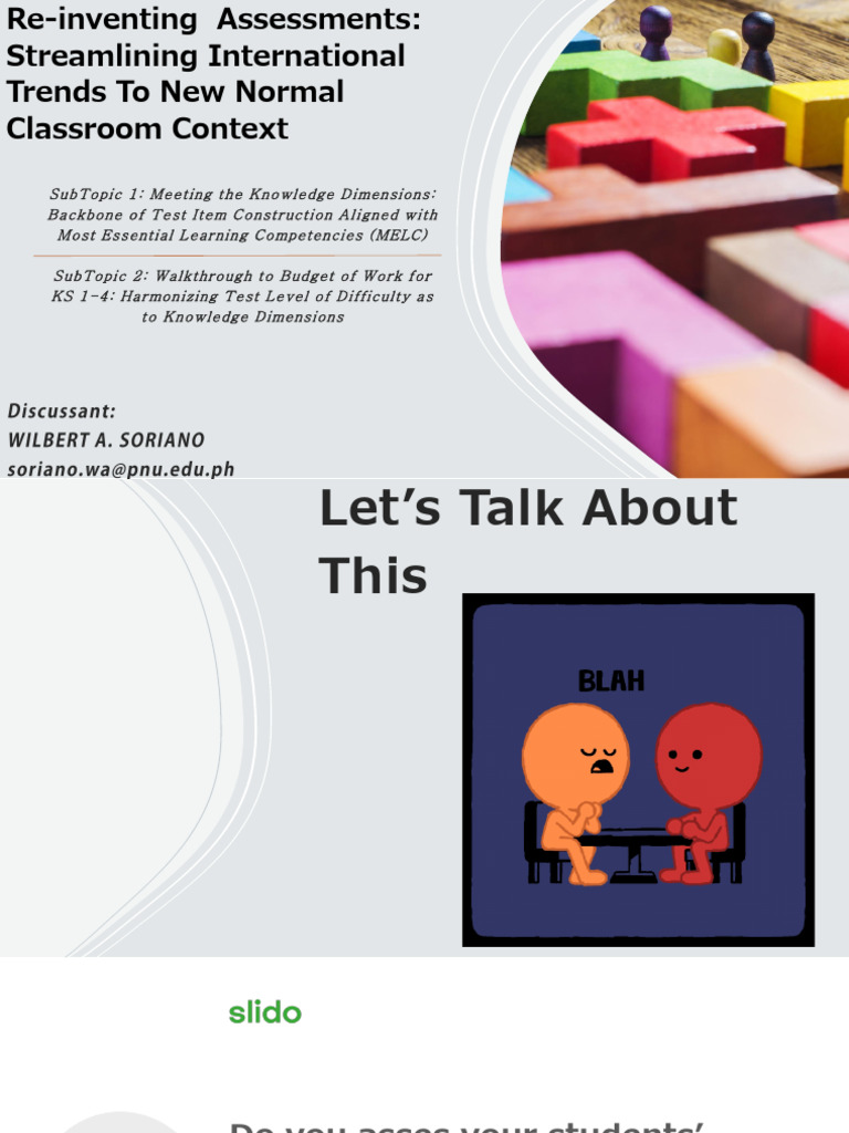DO - TALK-Assessment2022-v 2 0 | PDF | Metacognition | Learning