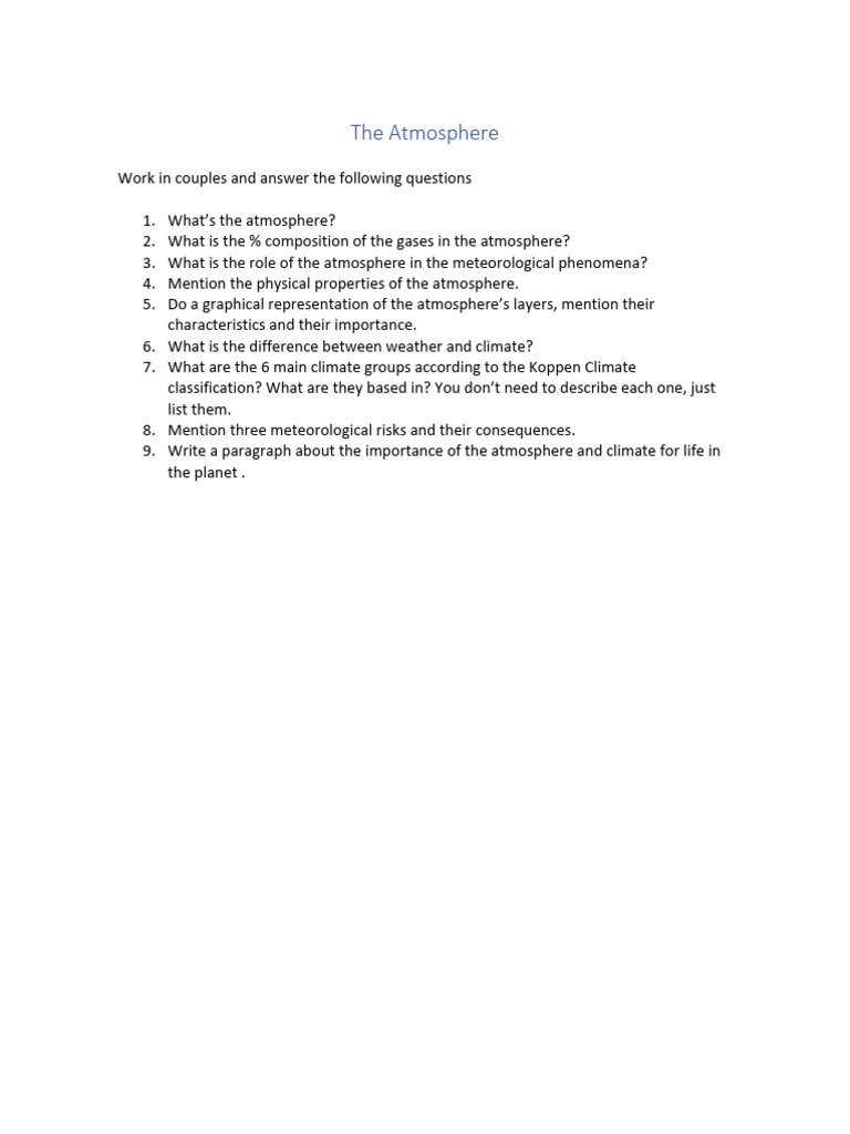 The Atmosphere | PDF